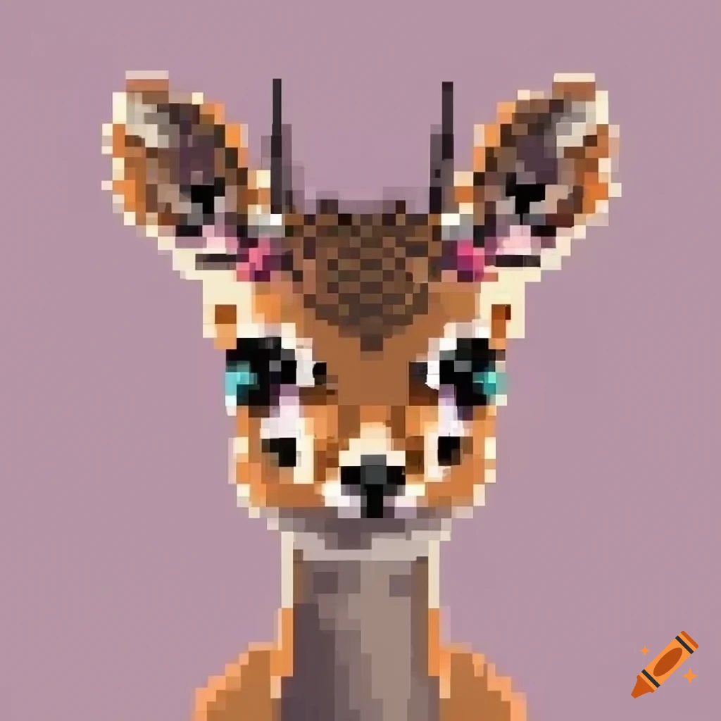 Pixel art of a rabbit on Craiyon