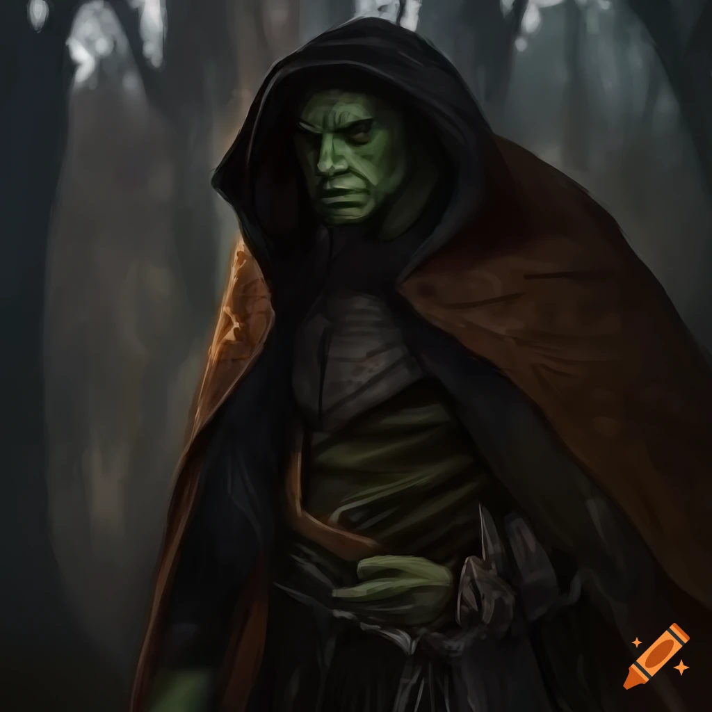 Half orc bard skald on Craiyon