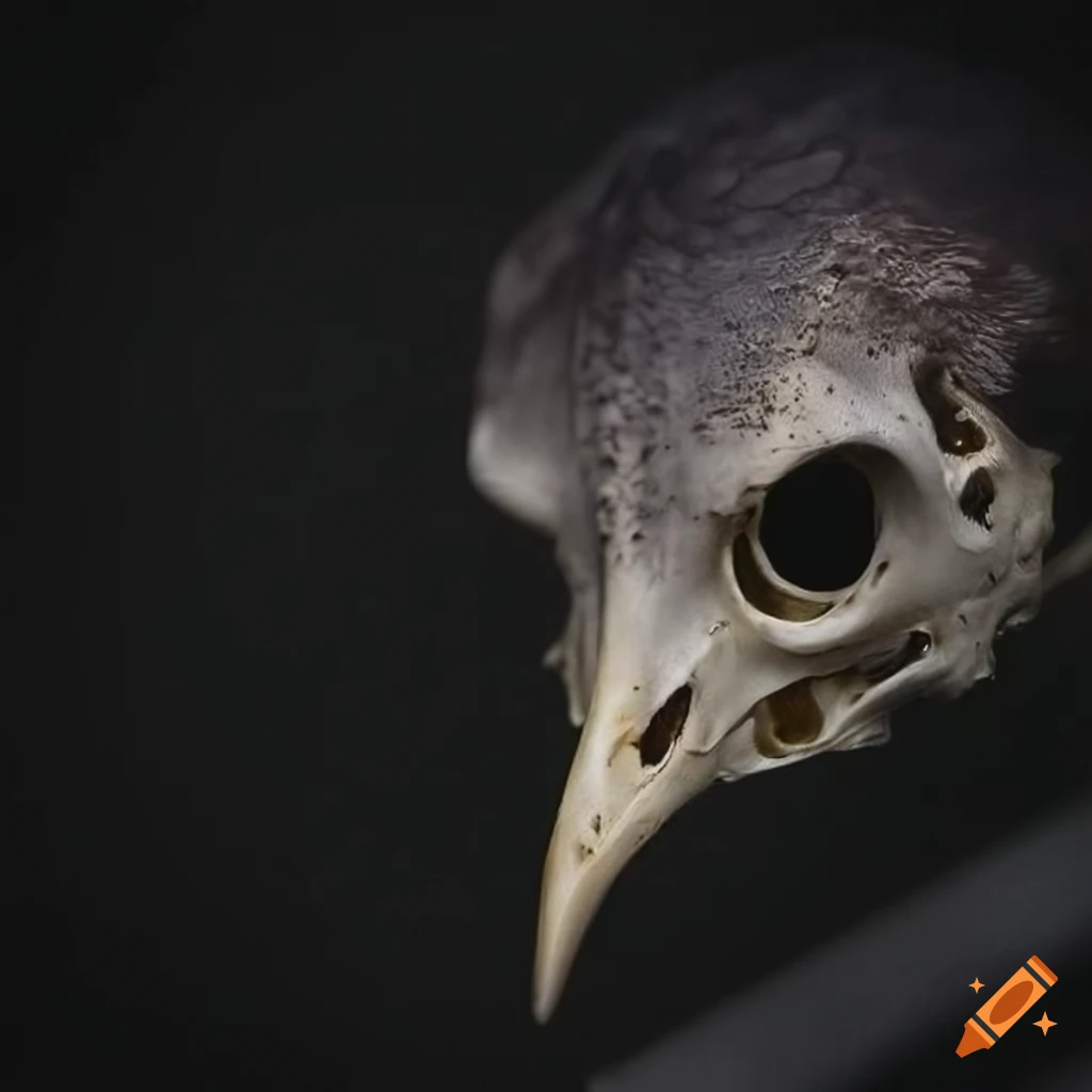 Black winged skull bird on Craiyon