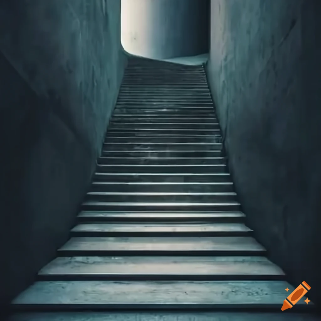 Infinity staircase in first person view