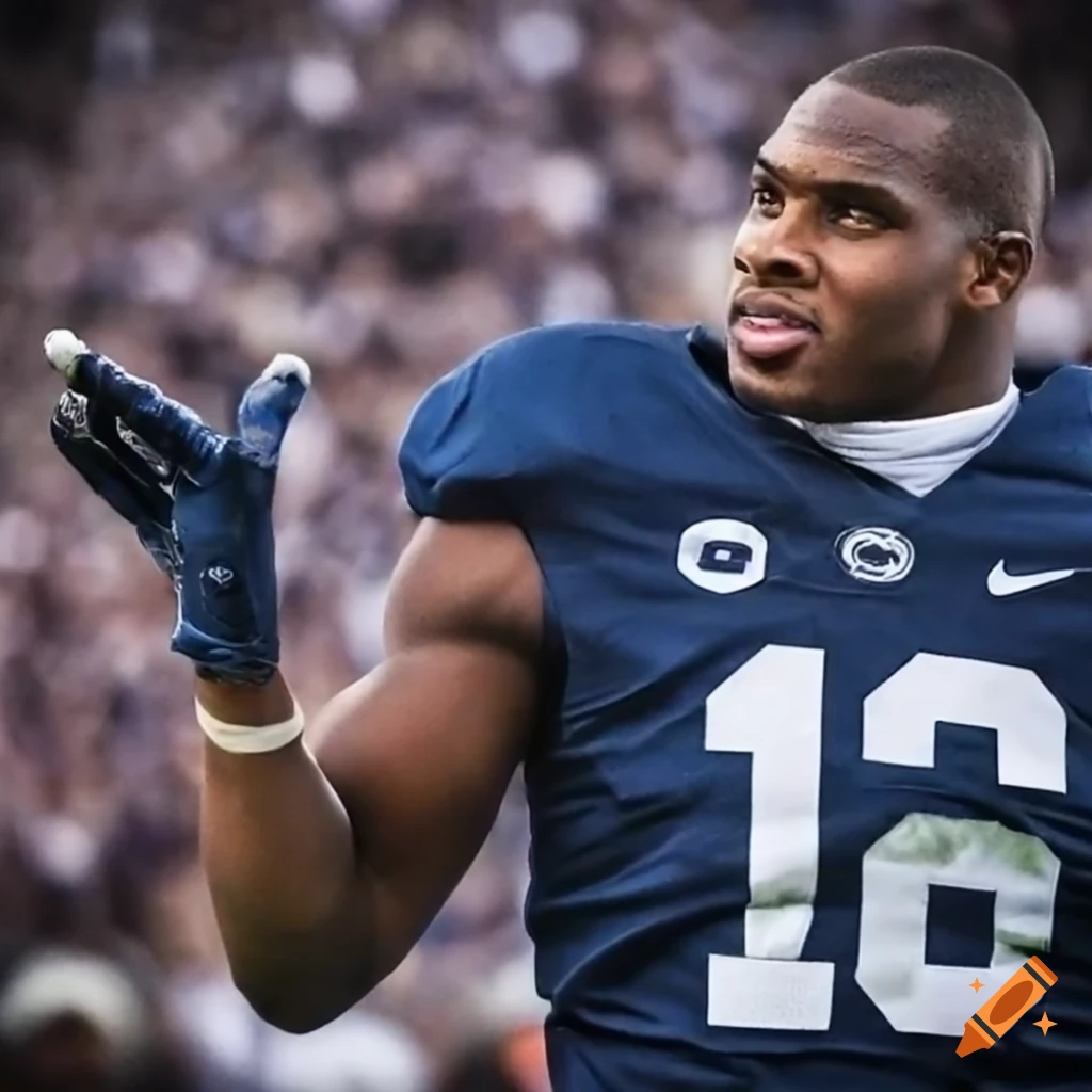 Detailed image of Saquan Barkley at Penn State University on Craiyon