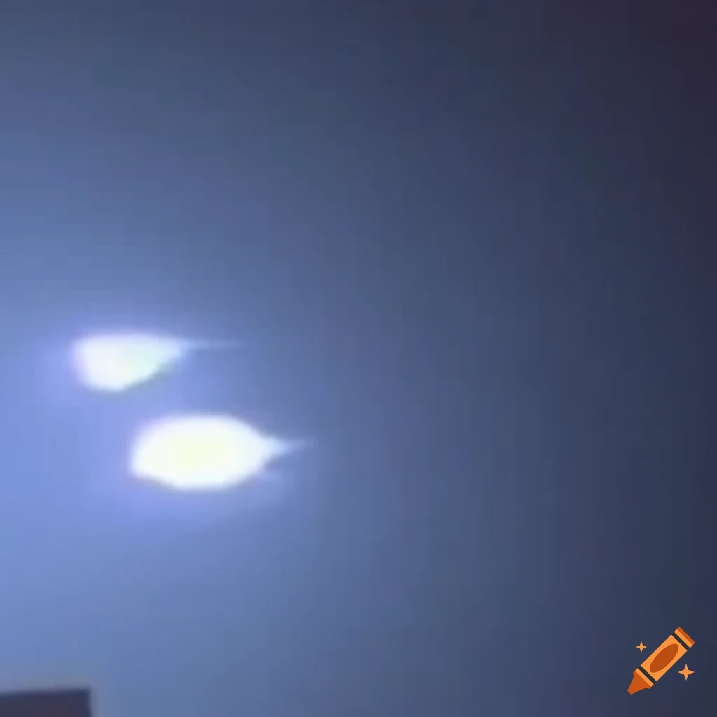 Nocturnal trail camera footage of a ufo on Craiyon