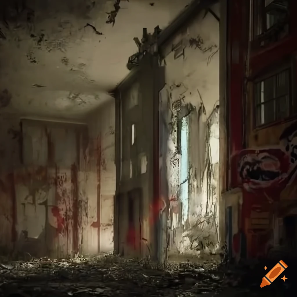 Surreal hospital with urban decay aesthetic on Craiyon