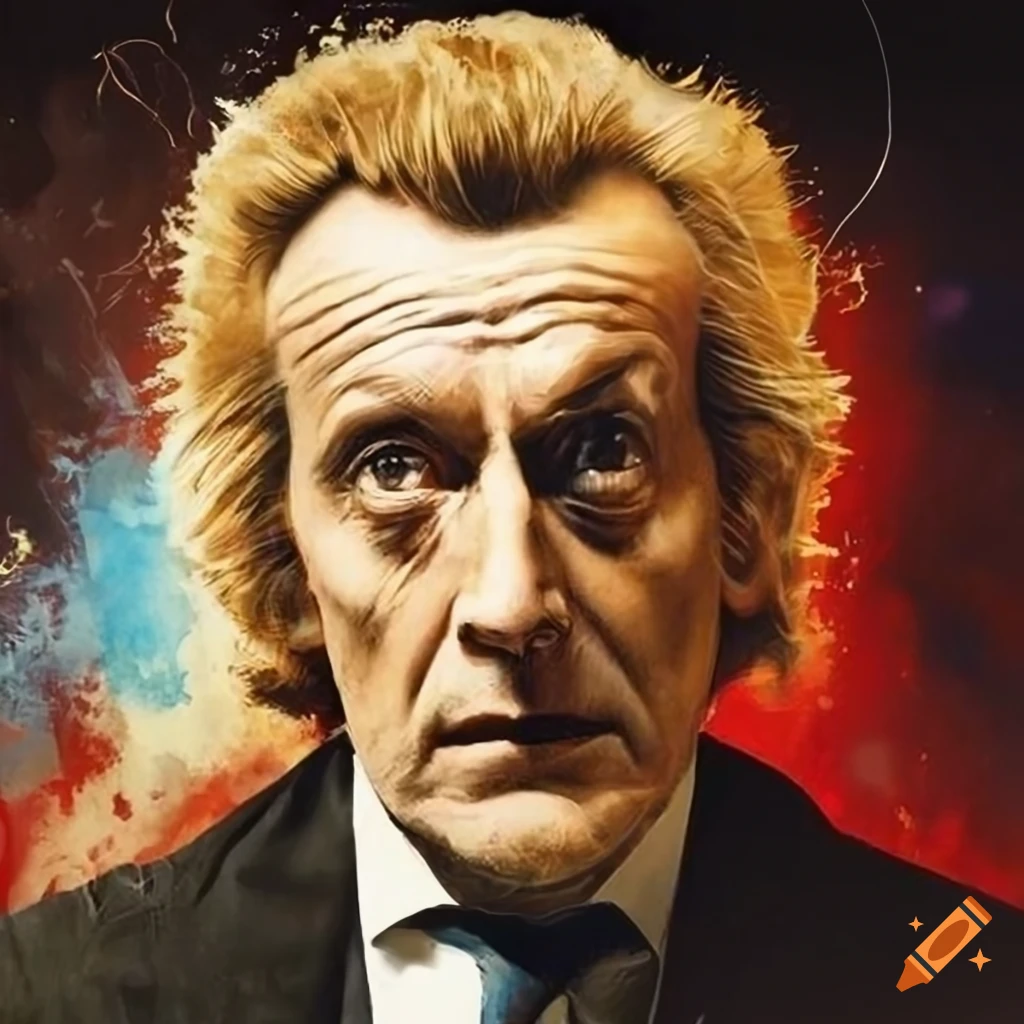 Doctor Who retro portrait collage poster painting on Craiyon