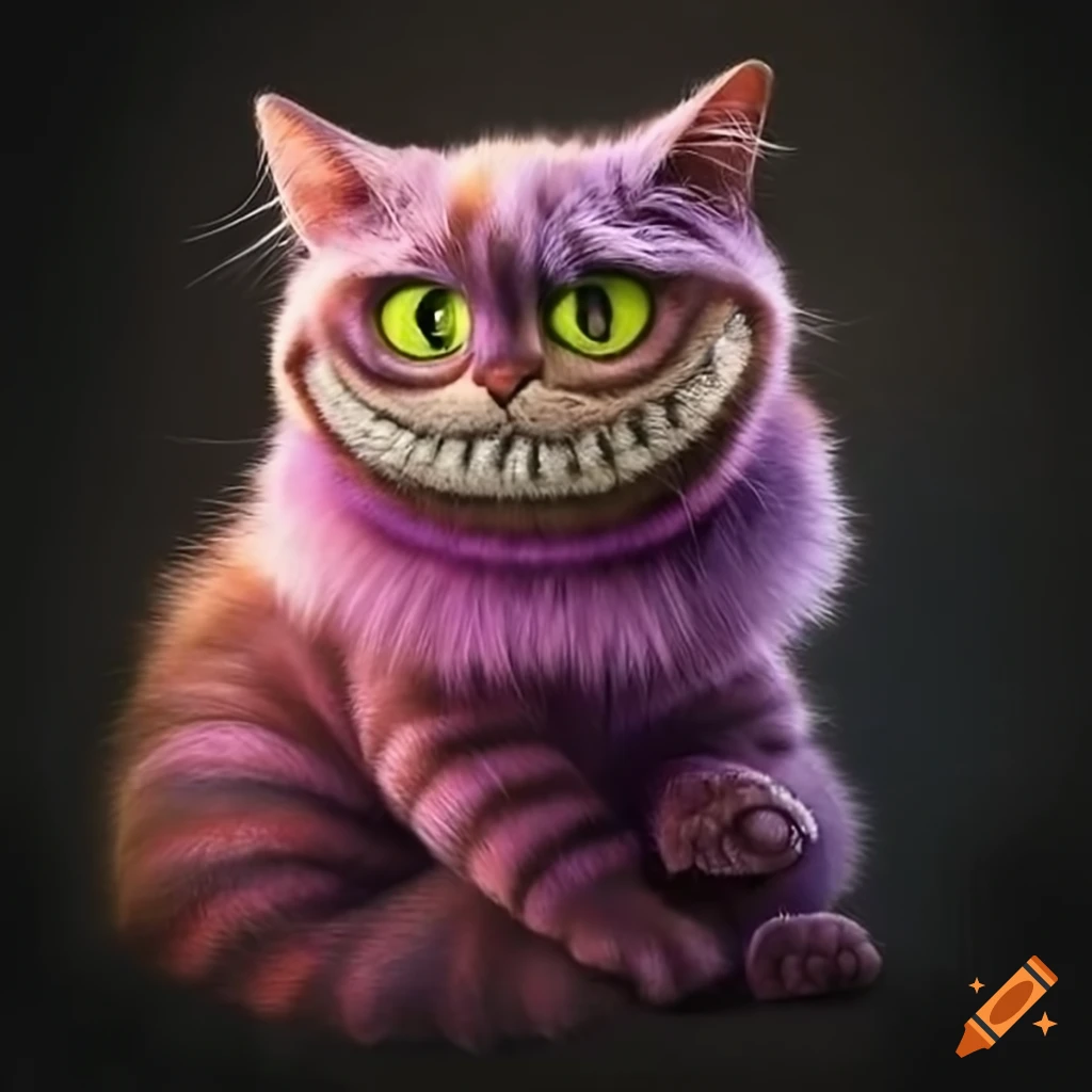 Cheshire cat illustration on Craiyon