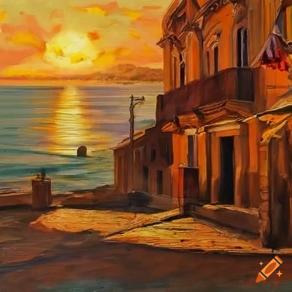 Painting of the city of crotone, italy on Craiyon