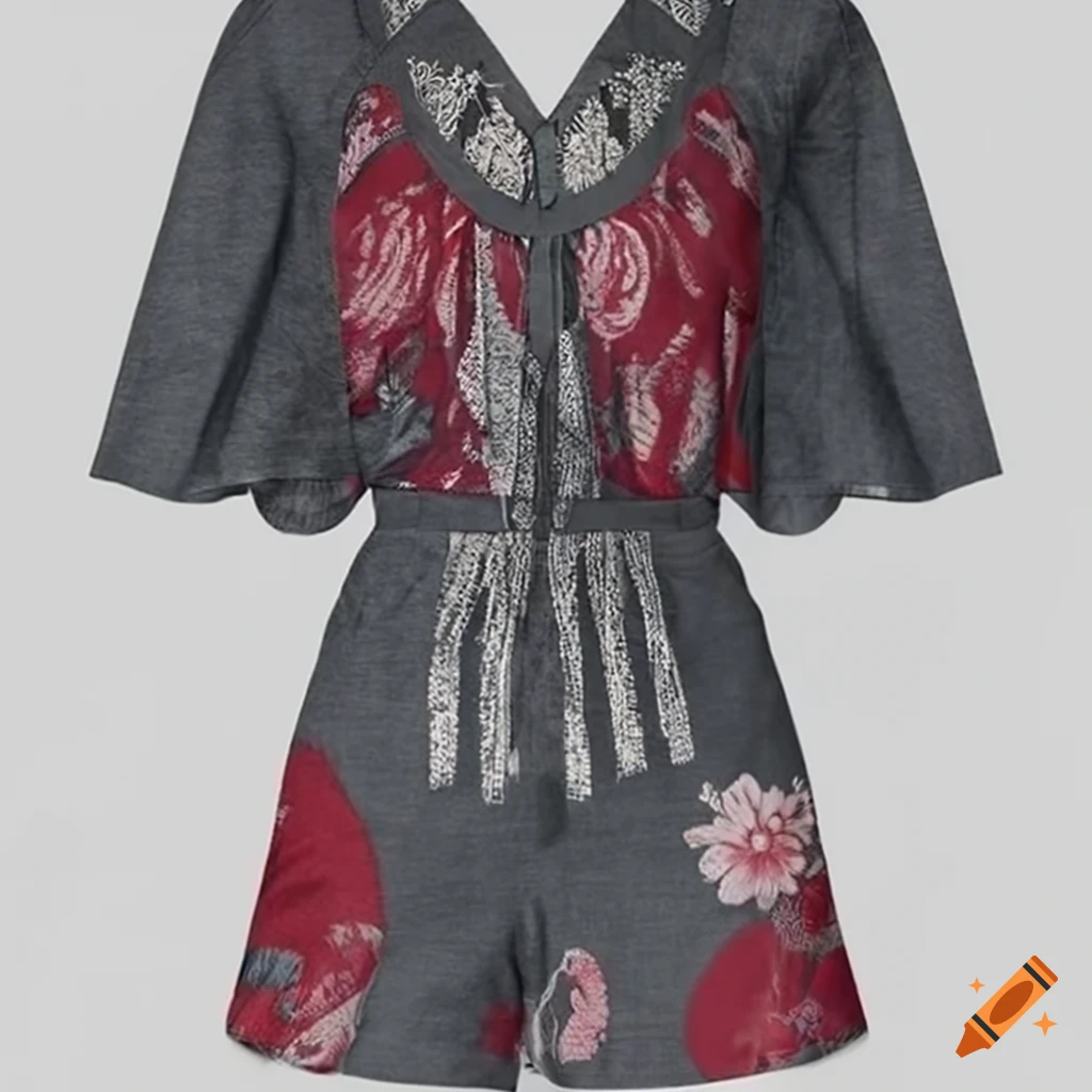 Revolutionary ss24 playsuit with houndstooth design on Craiyon