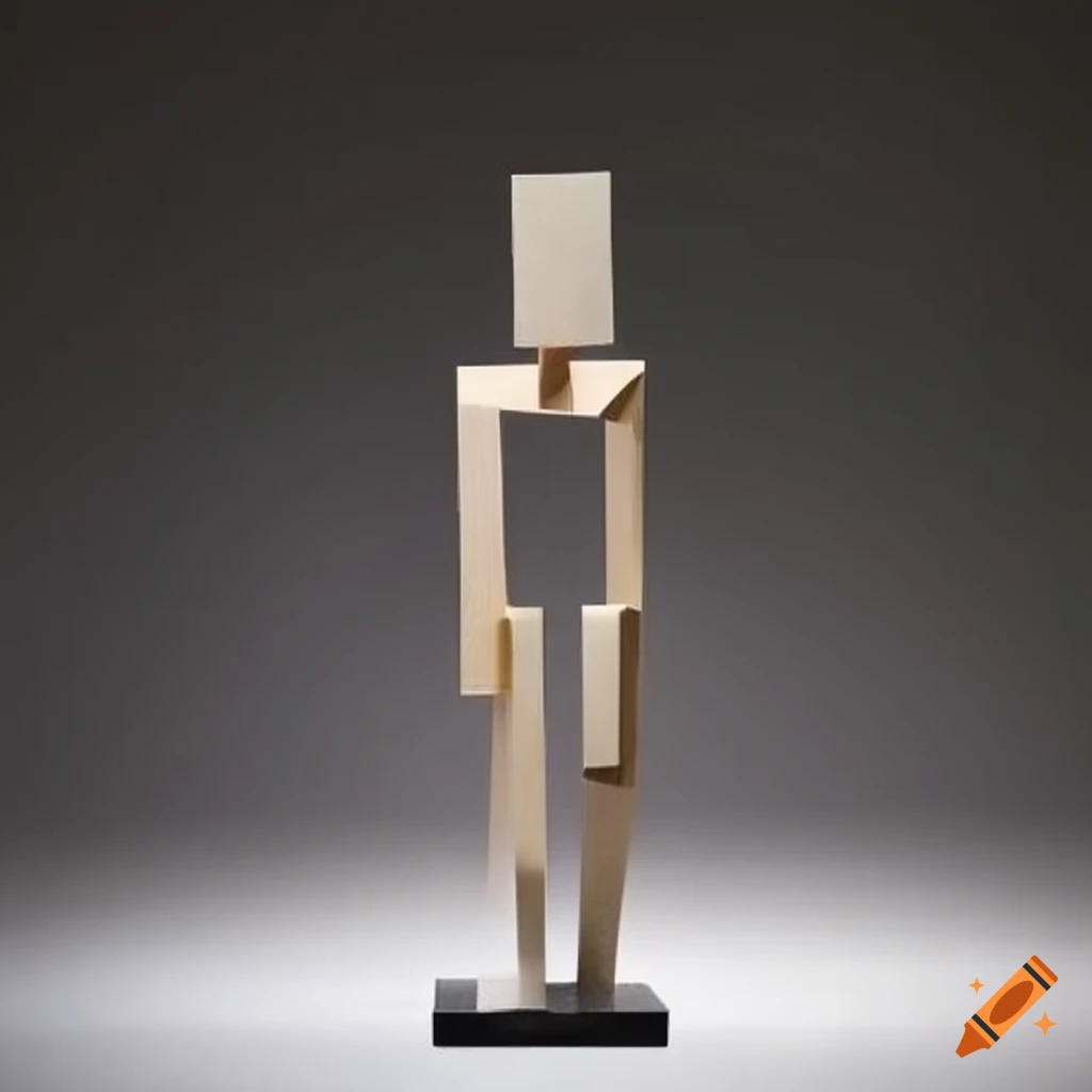 Figurative sculpture in constructivist style on Craiyon