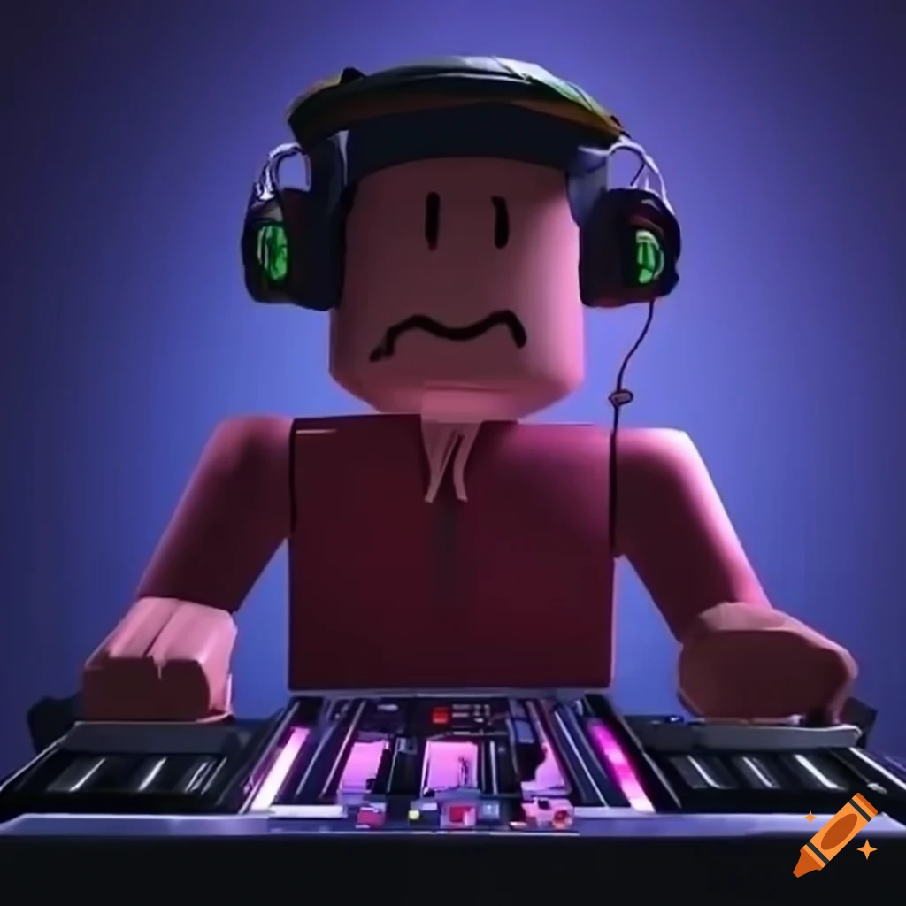 3d roblox dj playing music on Craiyon