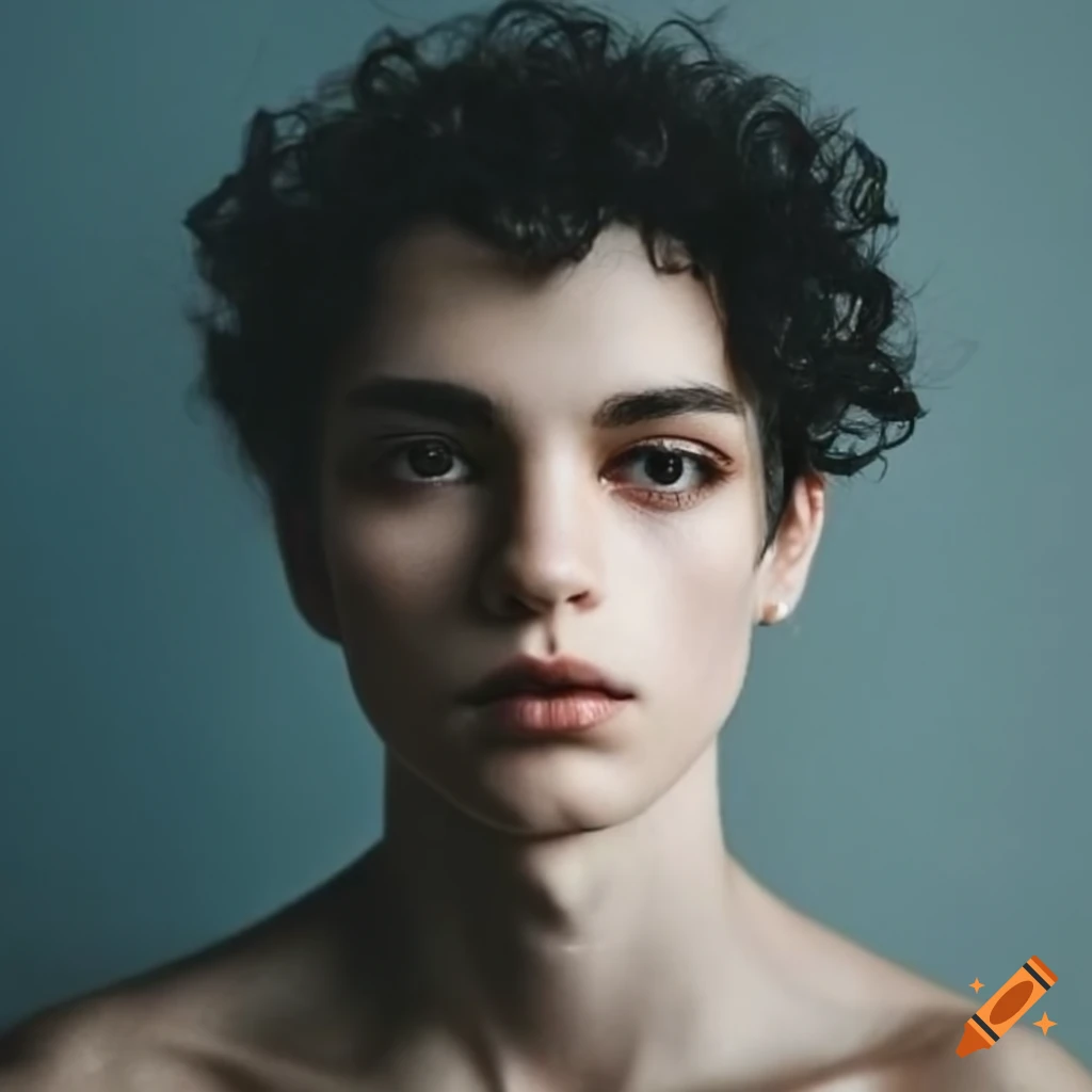 Portrait of a man with unique features and eye heterochromia on Craiyon