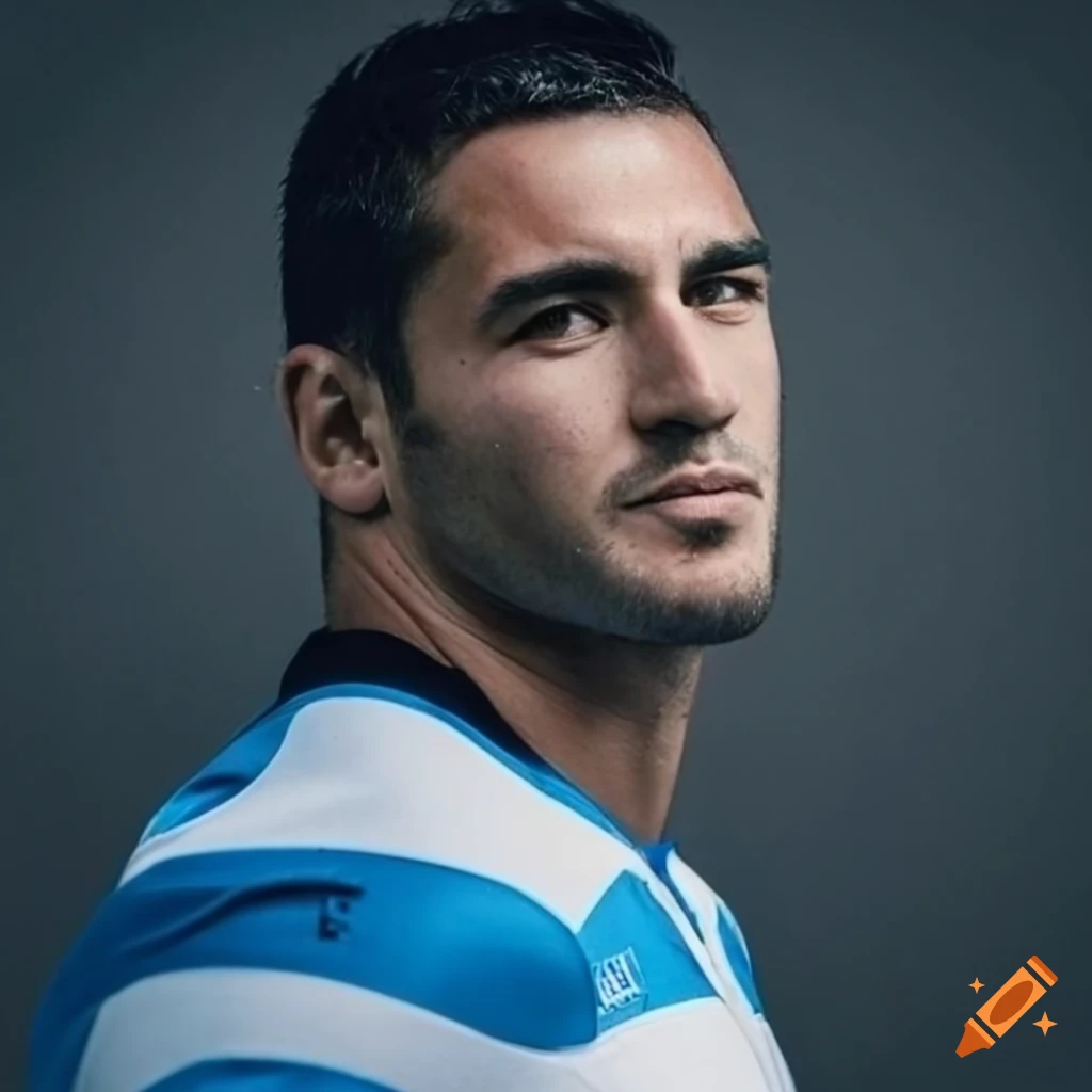 Portrait of an Argentine rugby player on Craiyon