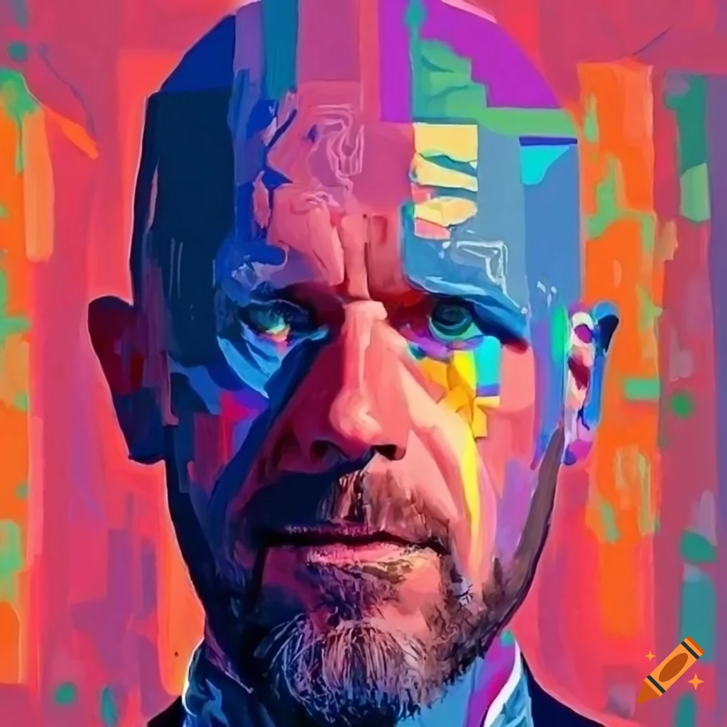 Colorful portrait of erik ten hag in david hockney style on Craiyon