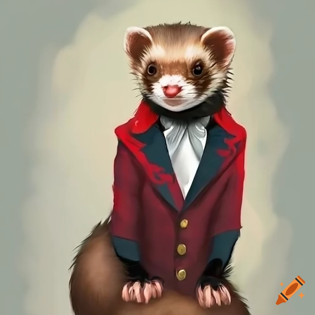 Classical dog painting ferret on Craiyon