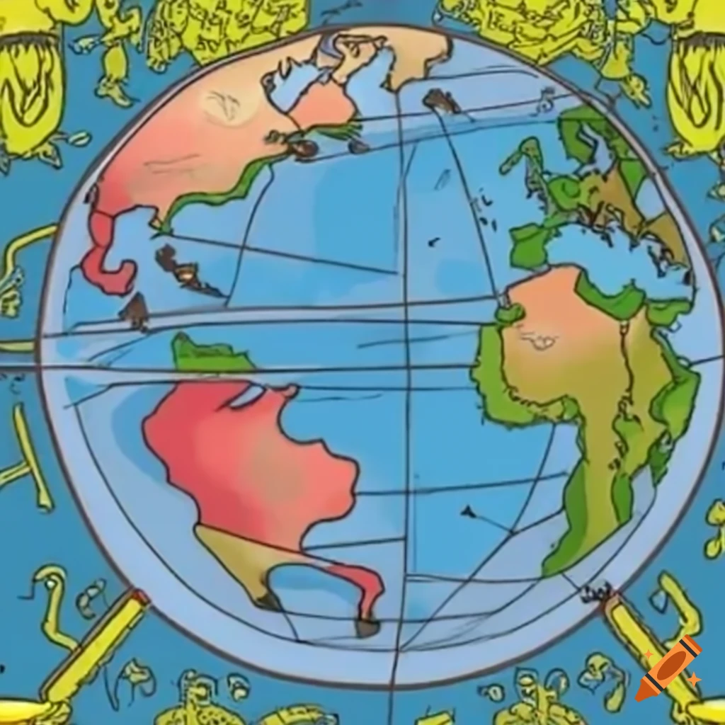 Infographic illustrating the concept of the world explained on Craiyon