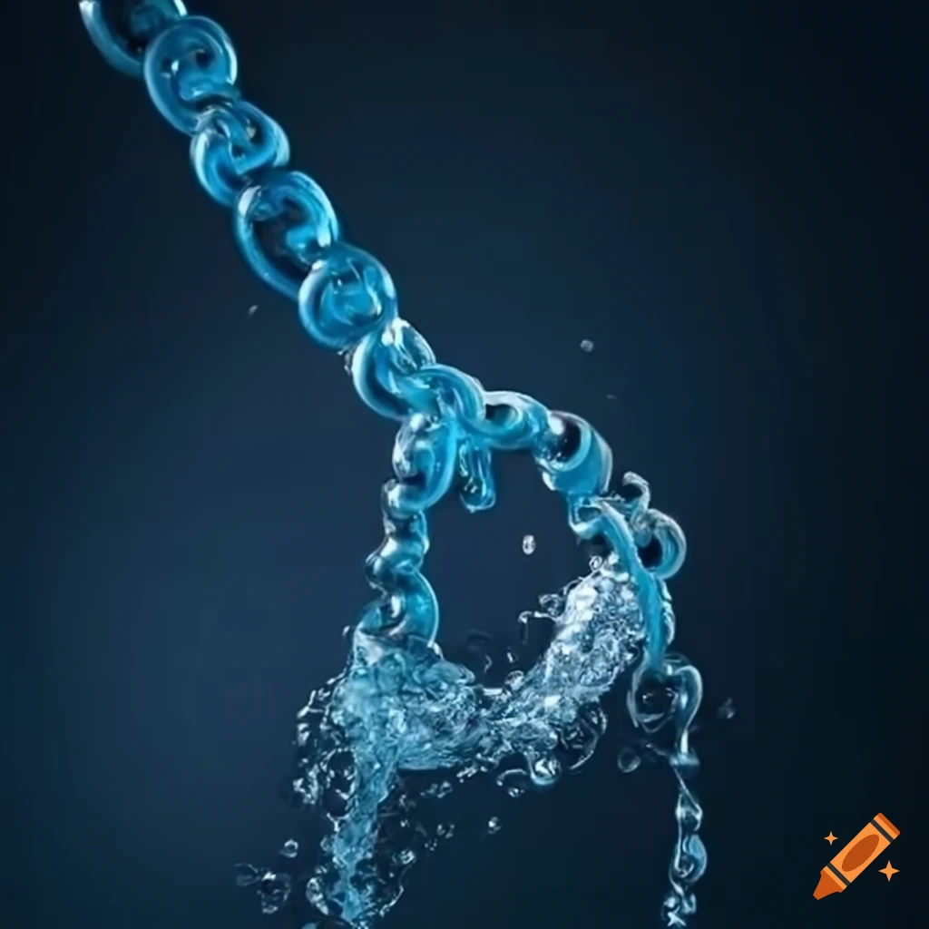 Whip of chains in water