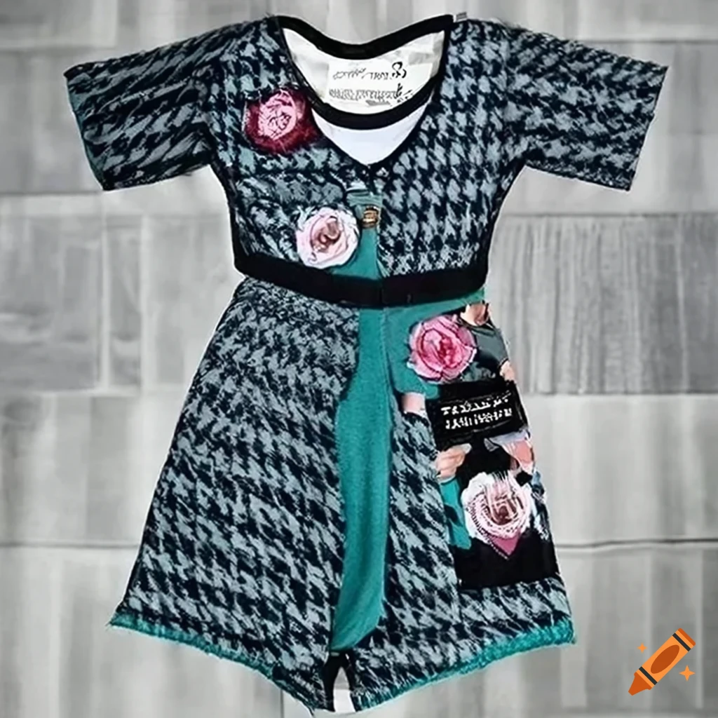 Hyper-realistic photo of a chiffon playsuit with rose and motorcycle ...