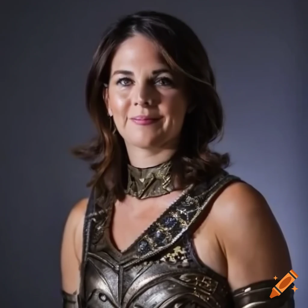 Portrait of annalena baerbock as a warrior princess