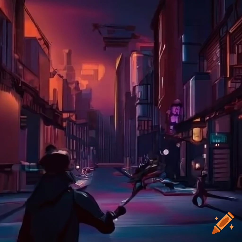 Cyberpunk cityscape art on Craiyon