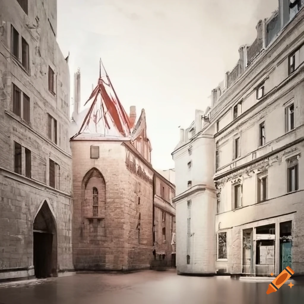 Wandering architecture on Craiyon