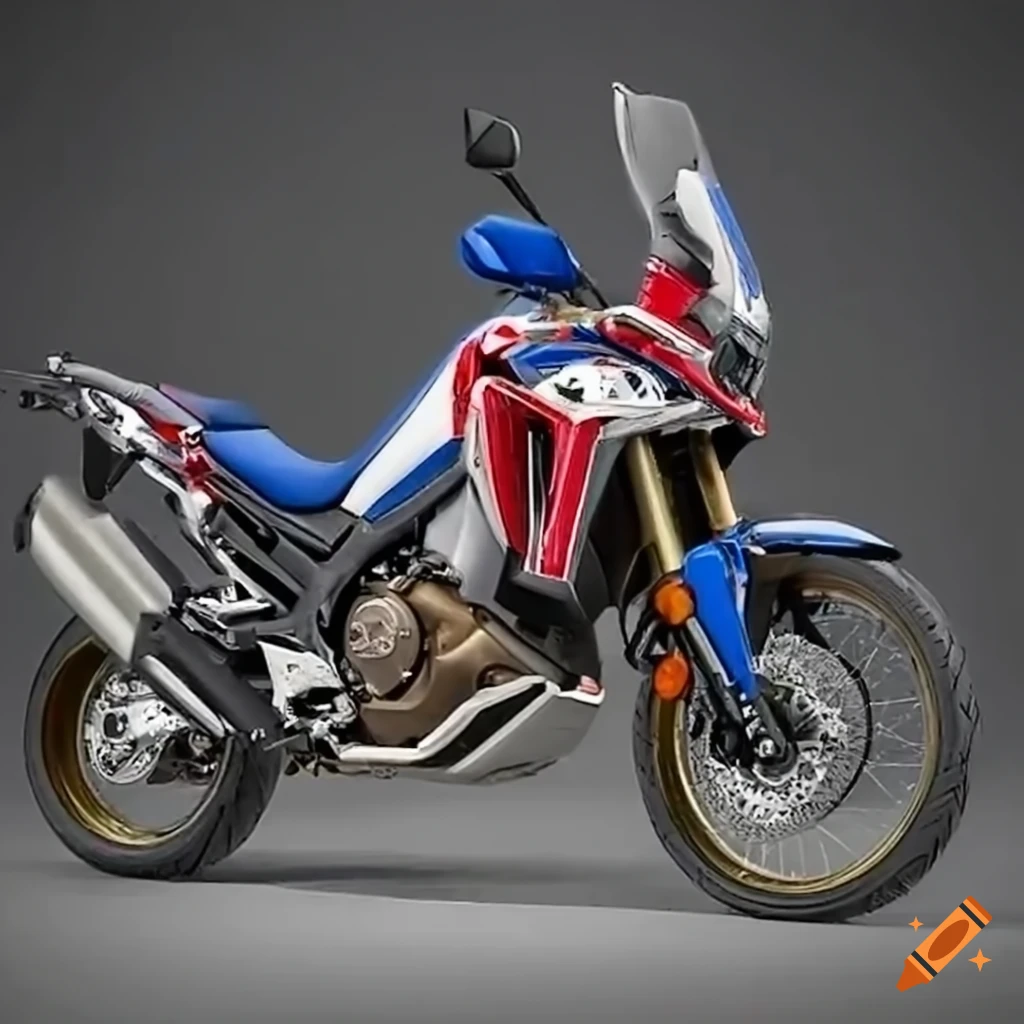 Honda africa twin motorcycle on an adventurous journey