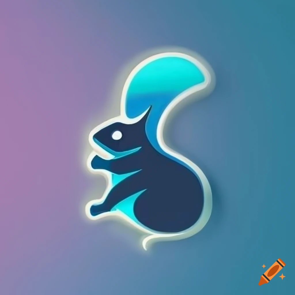 Blue squirrel charging logo for everyone on Craiyon