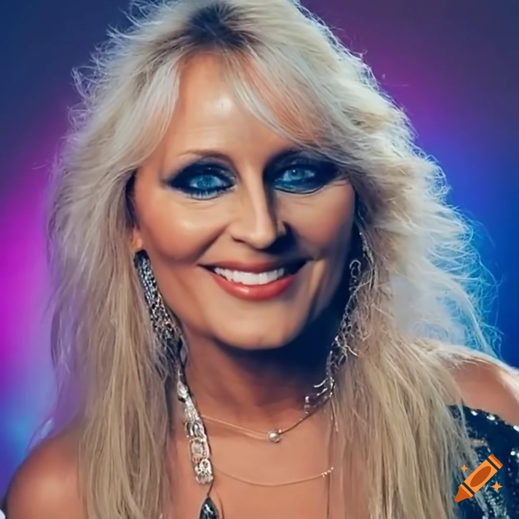 Metal queen doro pesch riding a harley on Craiyon