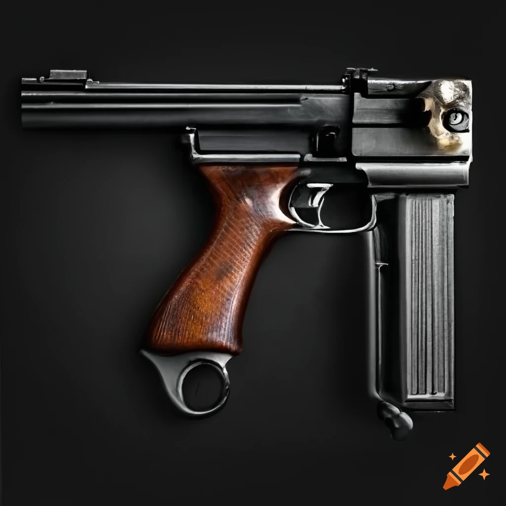 Abstract 1950s gun artwork on Craiyon