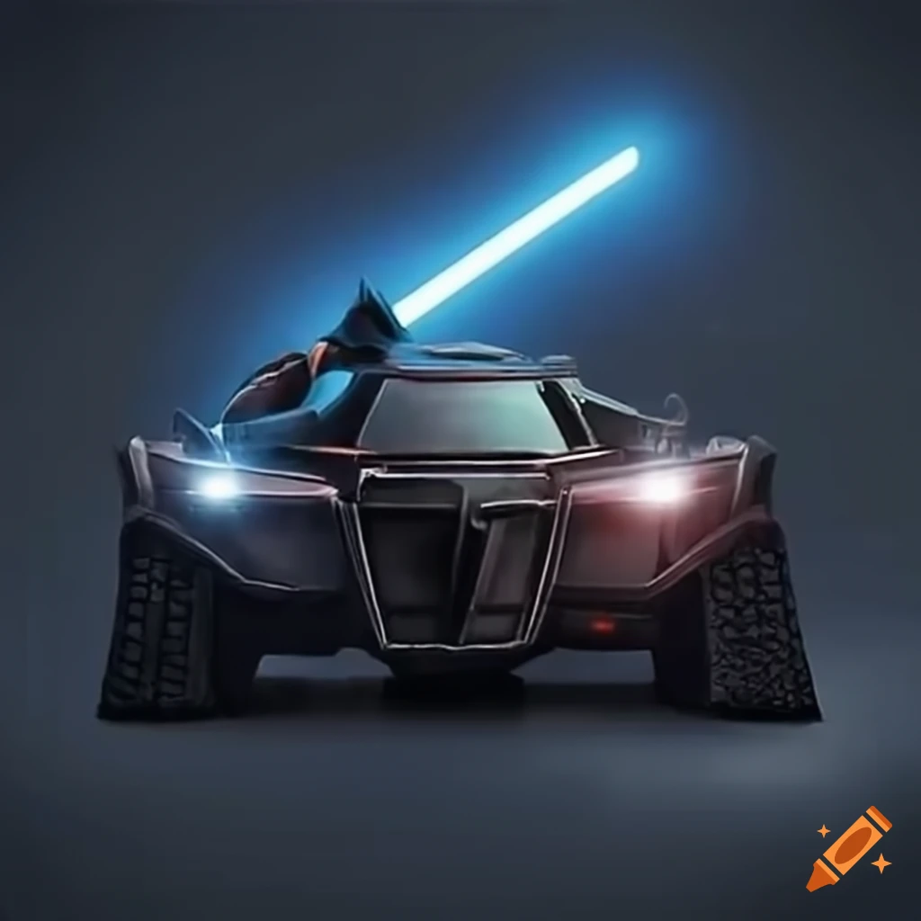 Image of Obi-Wan Kenobi driving the Batmobile on Craiyon