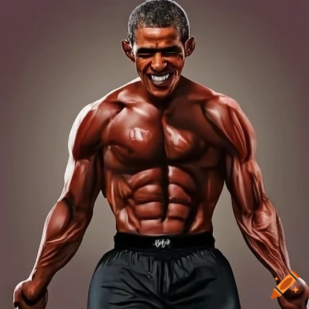 Image of a muscular barack obama on Craiyon