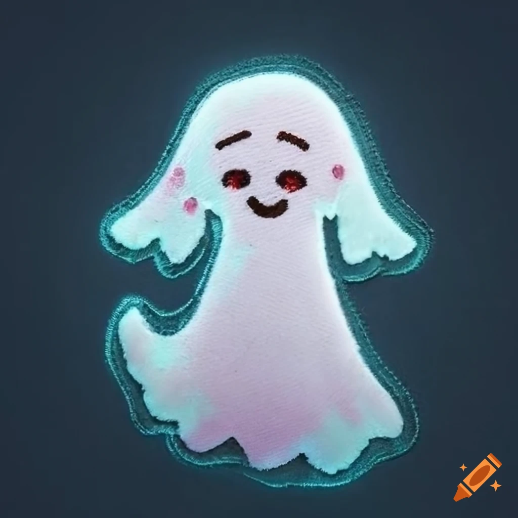 Patch with adorable ghosts