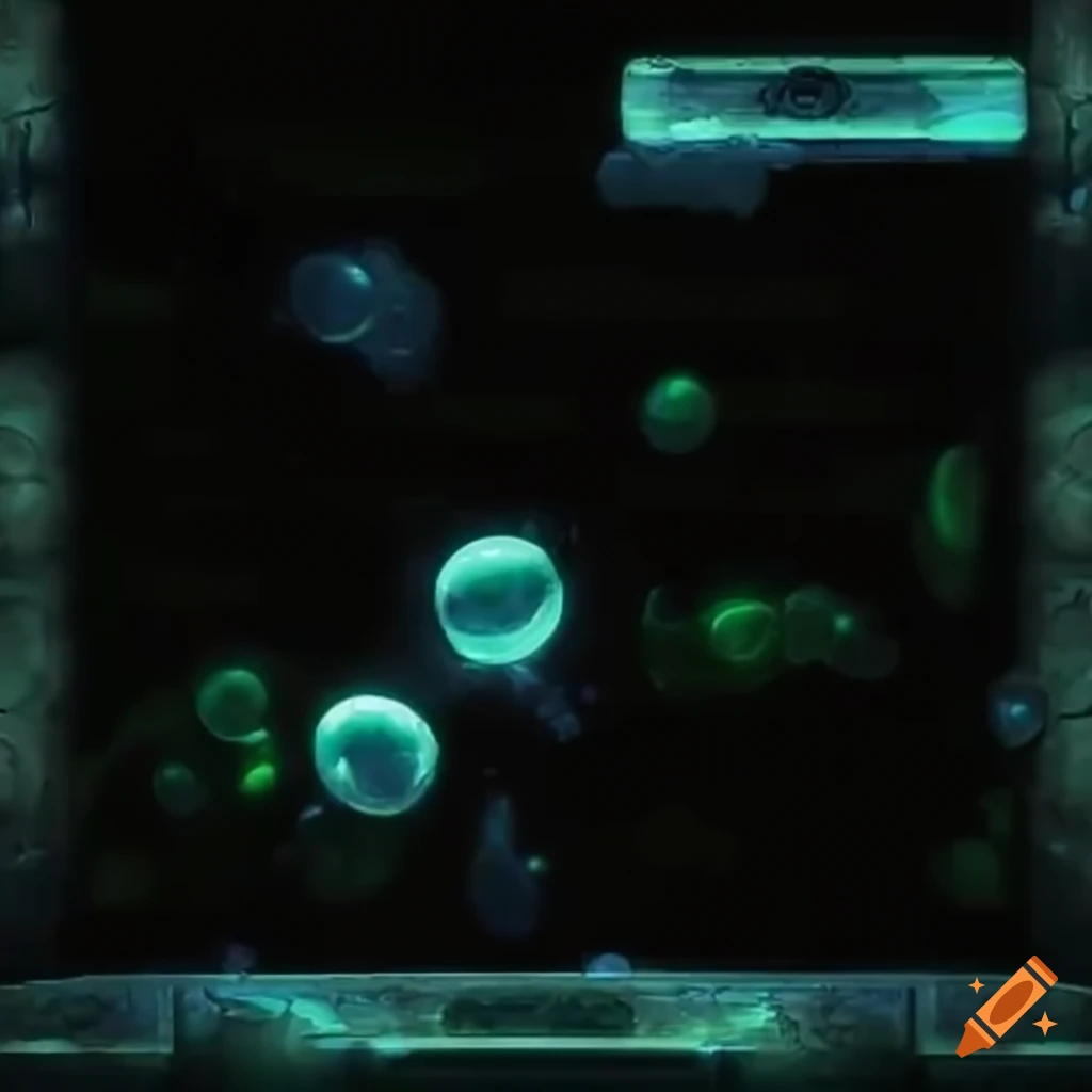 Screenshot of a 2d platform game with melting bubble tiles on Craiyon