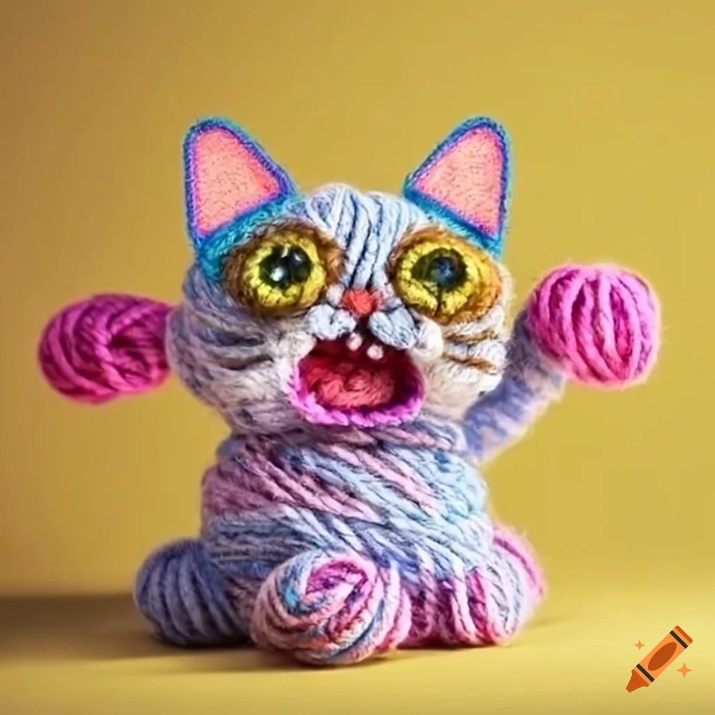 Cute yarn hamster on Craiyon