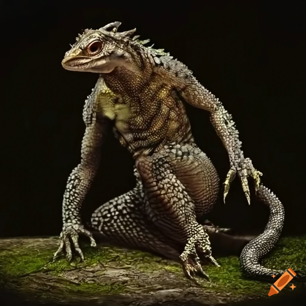 Artwork of Caribbean and Irish inspired lizardfolk in DND on Craiyon
