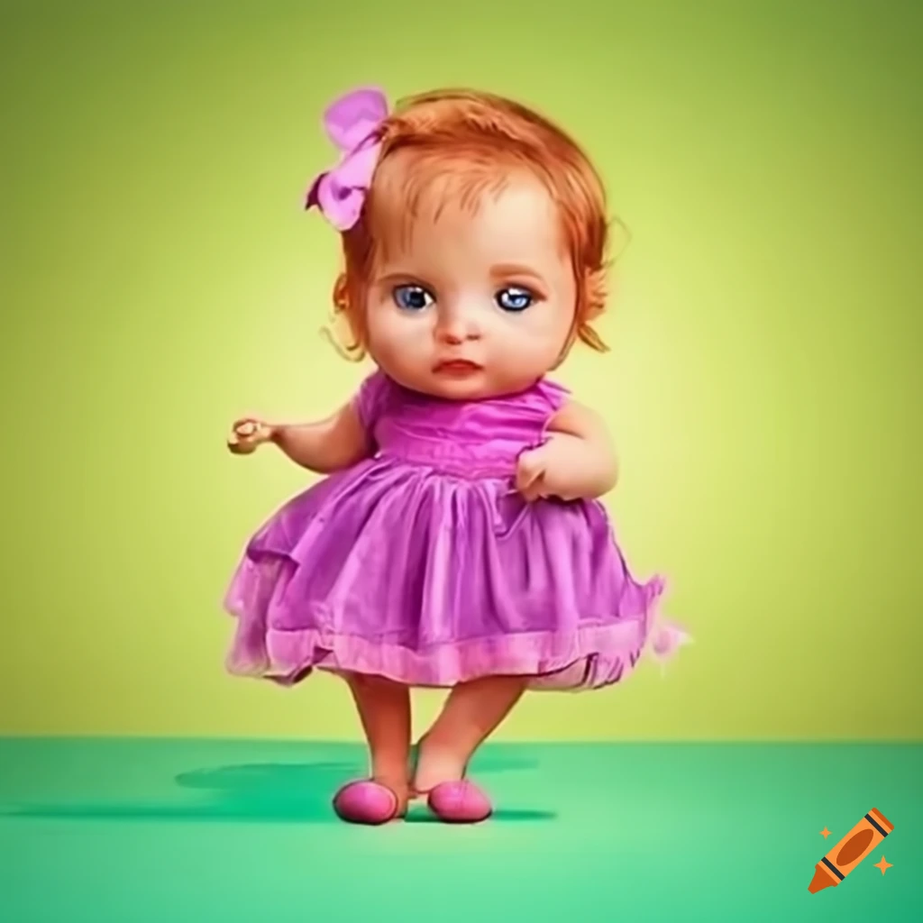 Artistic depiction of a baby dancing on Craiyon