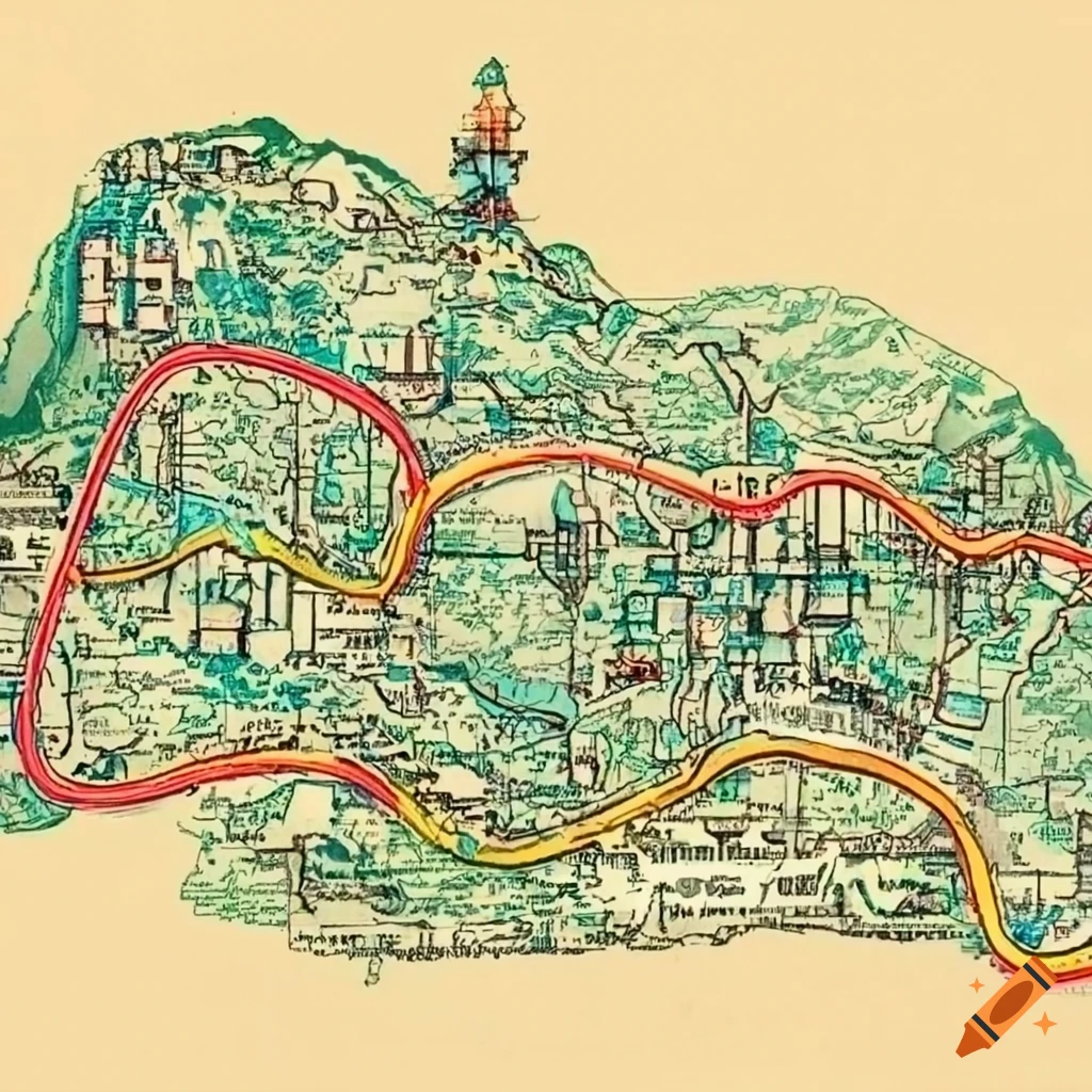 Tokyo railway map booklet print on Craiyon