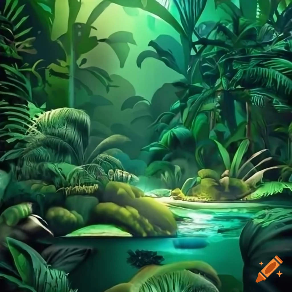 Jungle frame on Craiyon