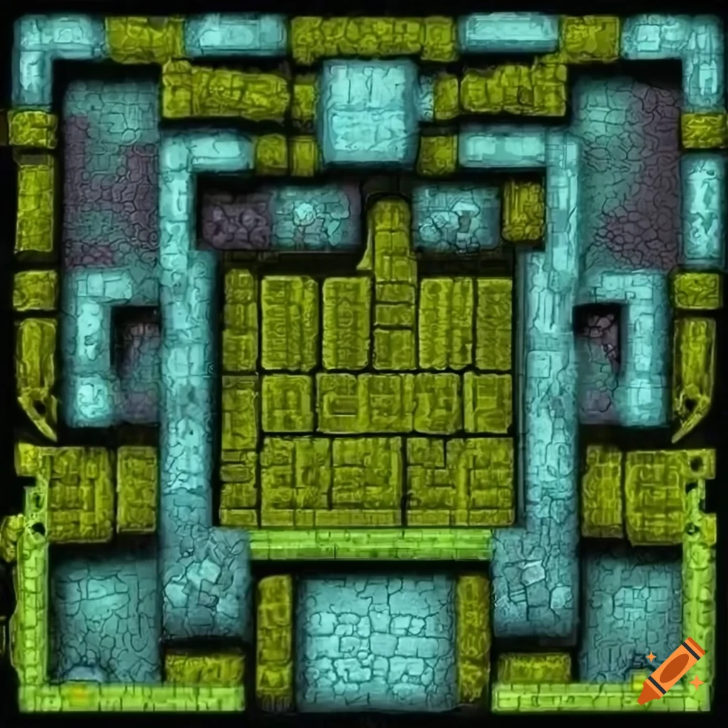 2d game layout map with alien plant and moss tendrils