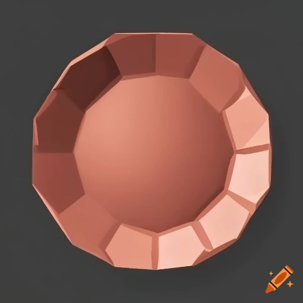Top view of a low poly plate