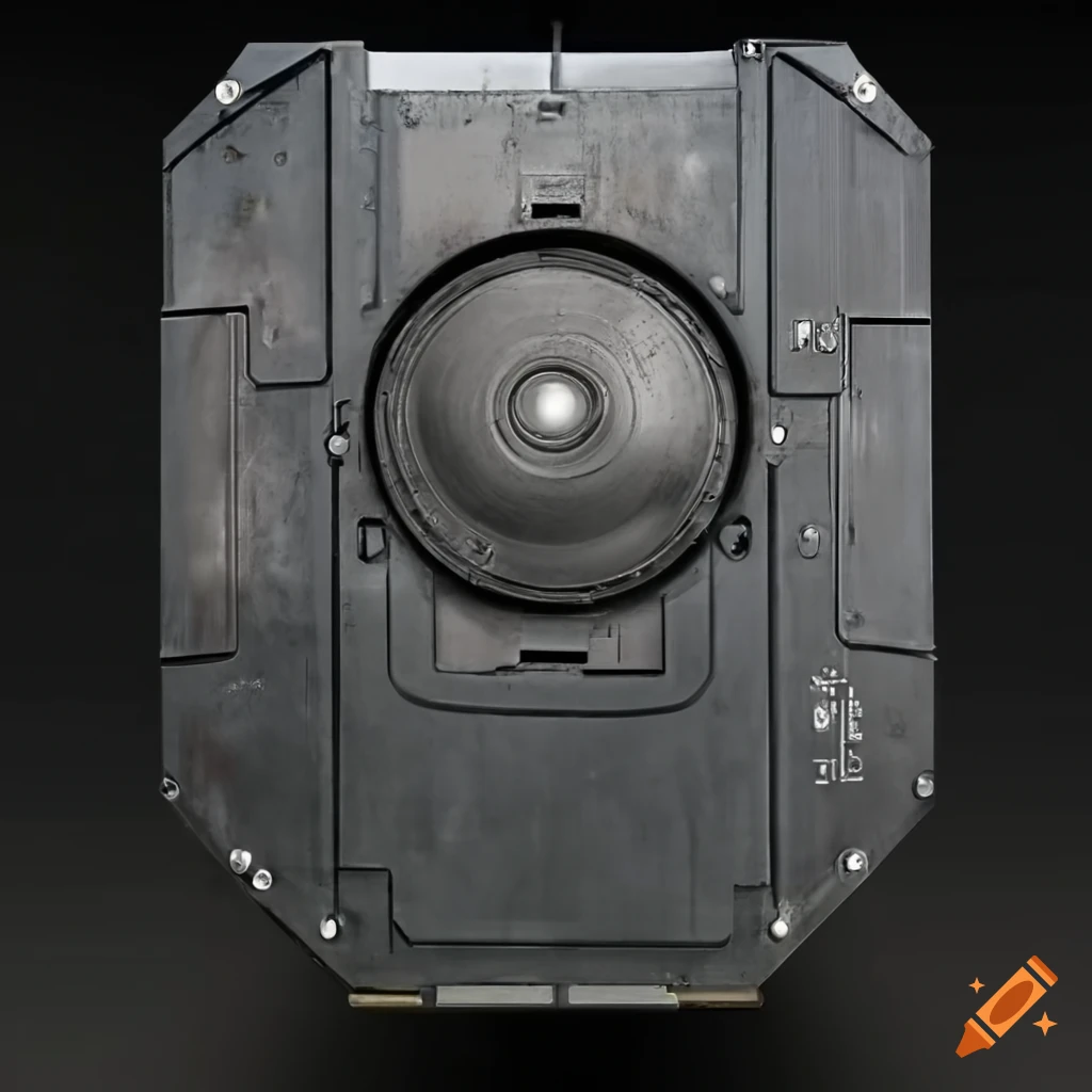 Aged industrial design of a shield generator on Craiyon