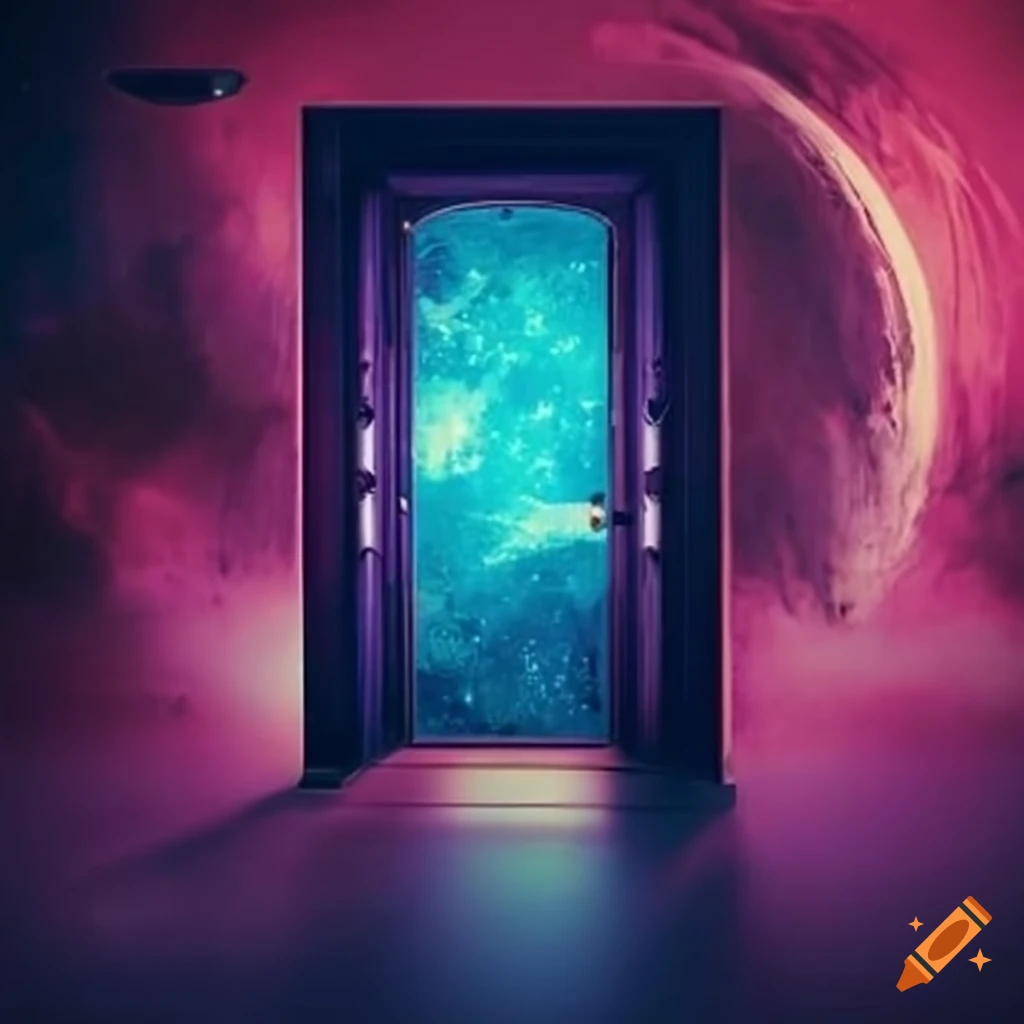 Door in the outer space on Craiyon