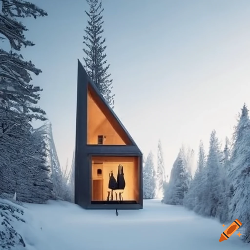 Sophisticated minimalist nordic tower cabin on Craiyon