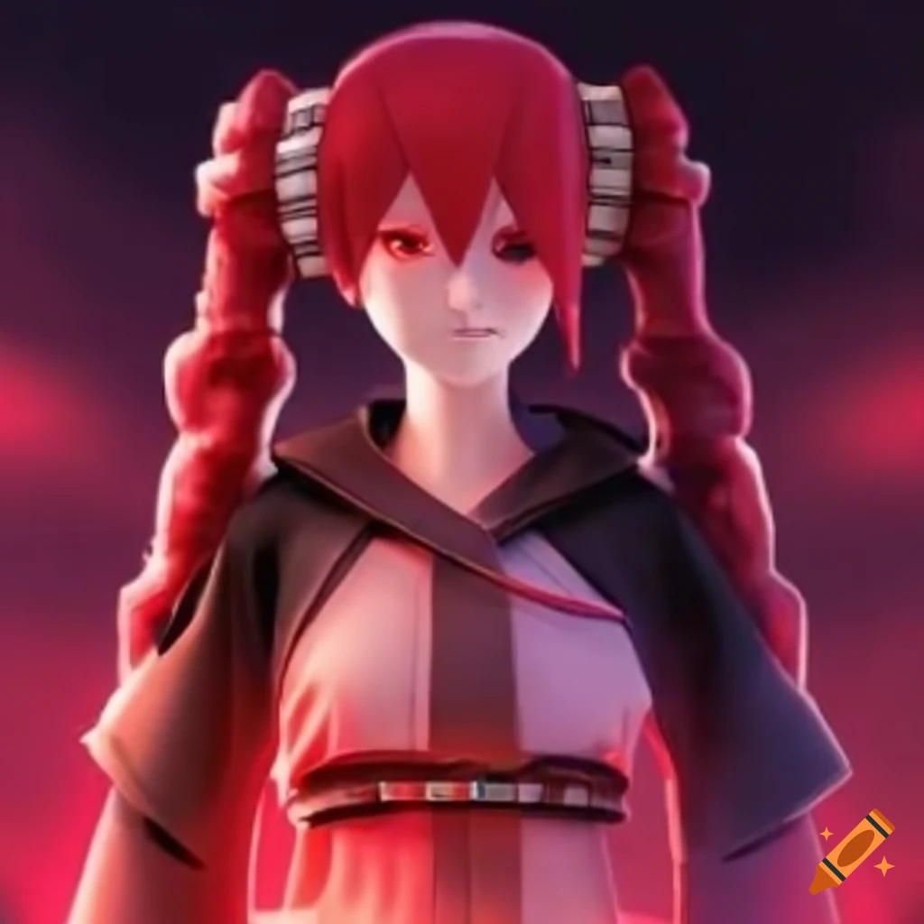 Cosplay of darth vader with a lightsaber on Craiyon