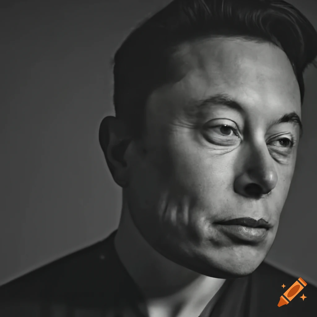 Elon musk looking angry on Craiyon