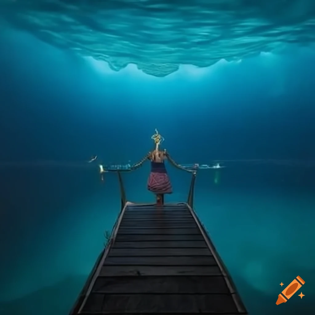 Interwoven glass hearts floating above a reflection pool on Craiyon