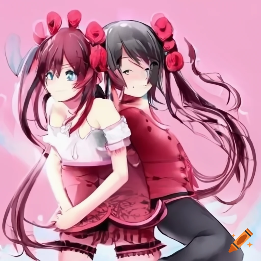 Image of kasane teto and rin rocking in the sky on Craiyon