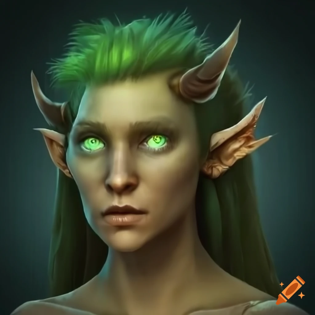 Detailed and realistic depiction of a druid character on Craiyon