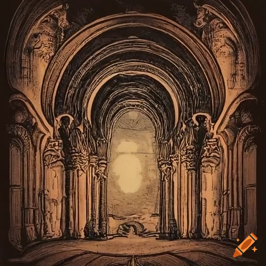 Medieval etching artwork representing emptiness on Craiyon