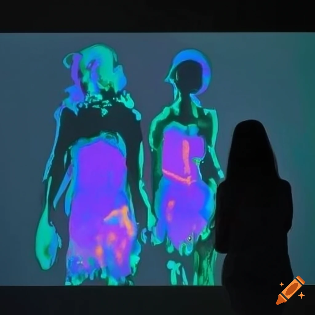 Surreal artwork of melting people on a street on Craiyon