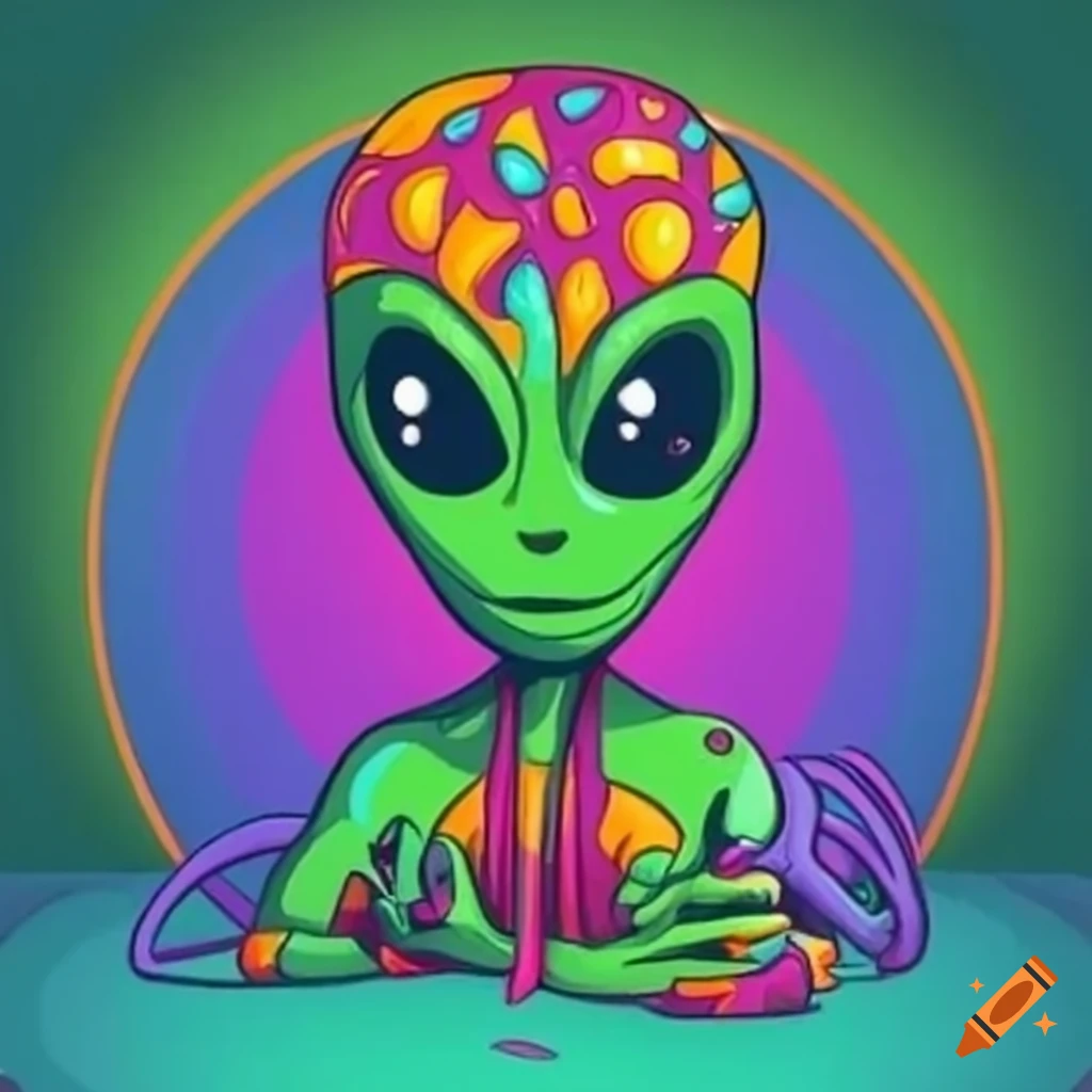 Character design of an alien for an animation film