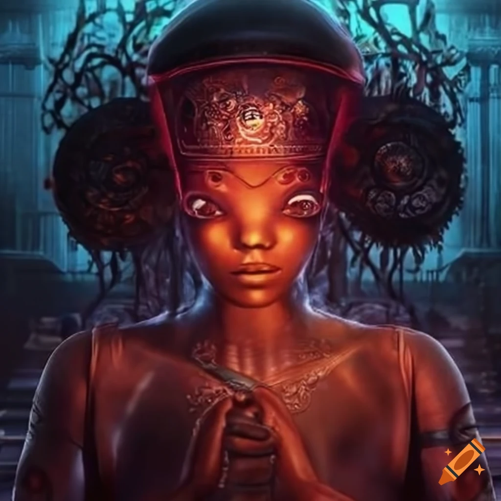 Retro-futuristic biomechanical music machine on Craiyon